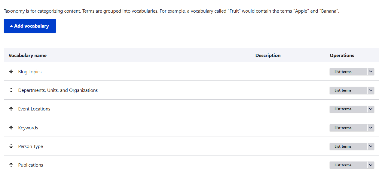 Taxonomies | UCSF IT